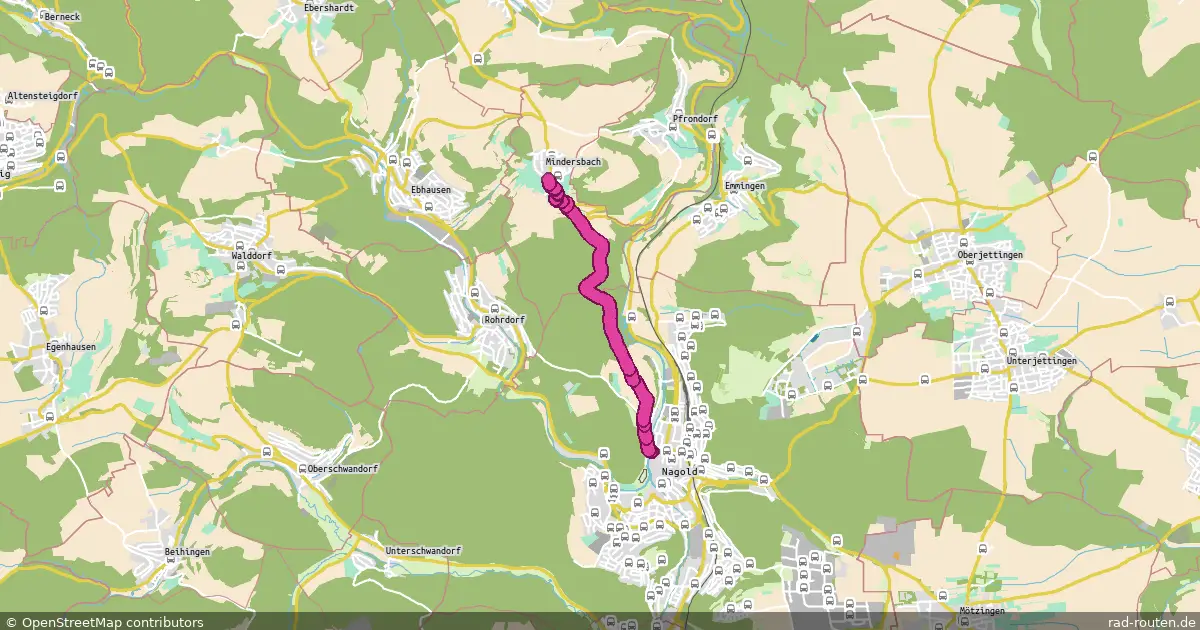 DE:BW:CW: Von Nagold nach Ebhausen – Fernradroute | Rad-Routen.de